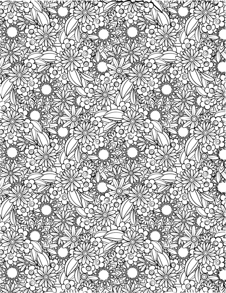 120 Floral, Botanical Coloring Pages Printable Flower, Botanical ...