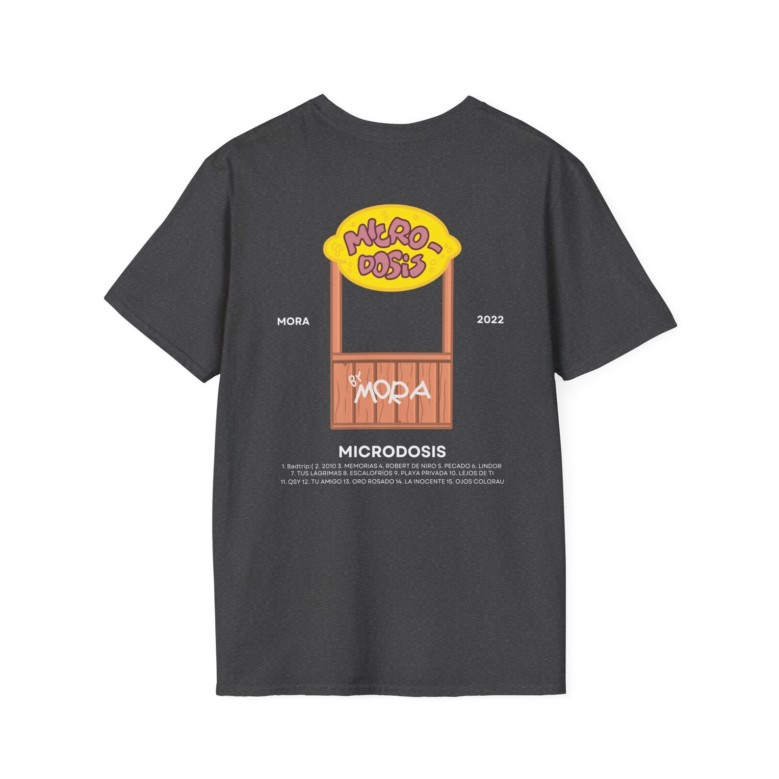 Camiseta De Mora, Álbum Microdosis Mora, Mora Merch - Etsy
