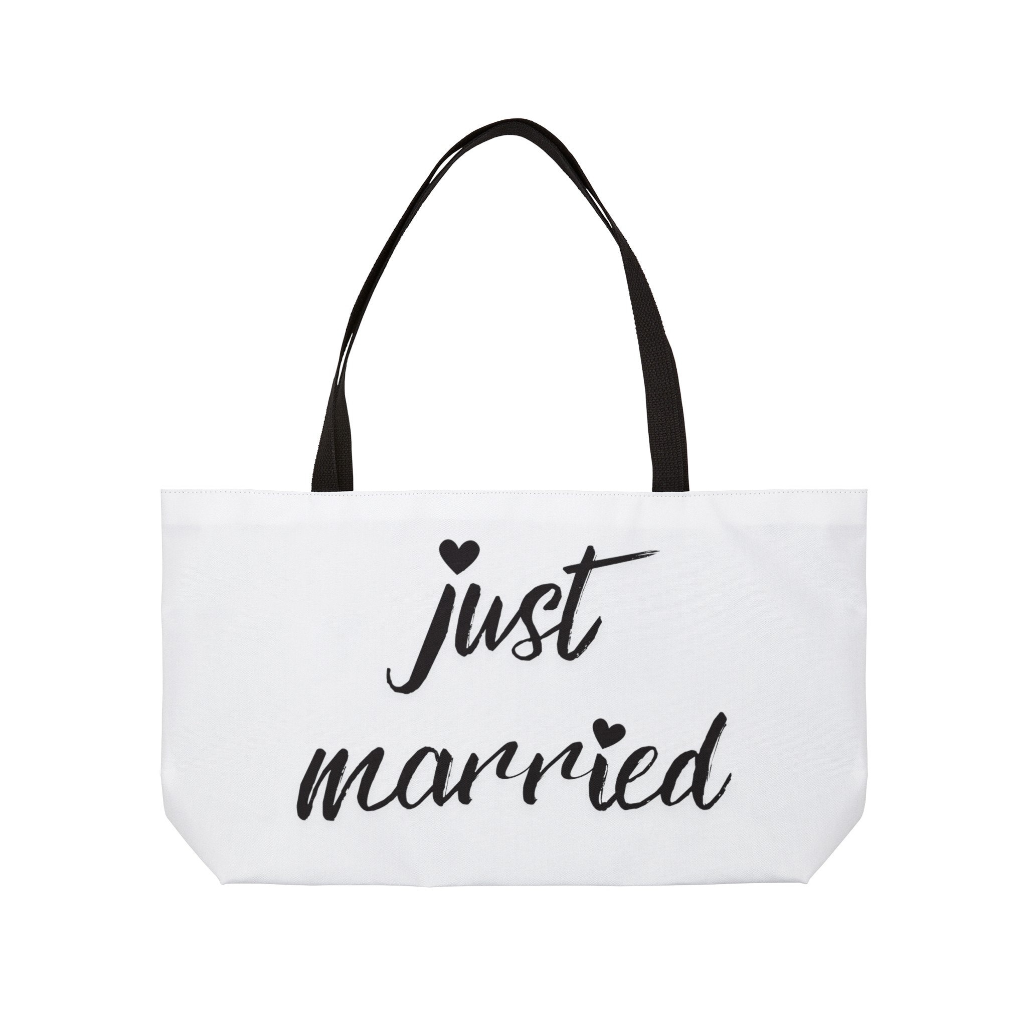 Lovely Just Married Tote Bag, Wedding Gift, Bride, Gym Travel Honeymoon ...