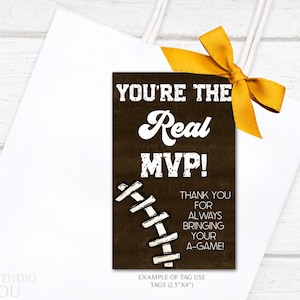 Printable MVP Football Tags: Editable Team Shout Out (PDF Template) - Etsy