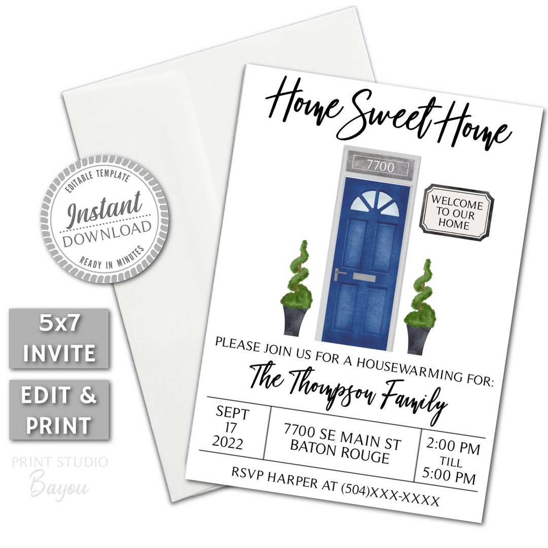 Home Sweet Home Invitation, Housewarming Party Invite, First Home ...