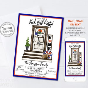 Printable Football Kick off Party Invitation, Football Watch Party ...