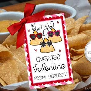 Nacho Average Valentine's Day Printable Treat Tags, Goodie Bag Labels ...