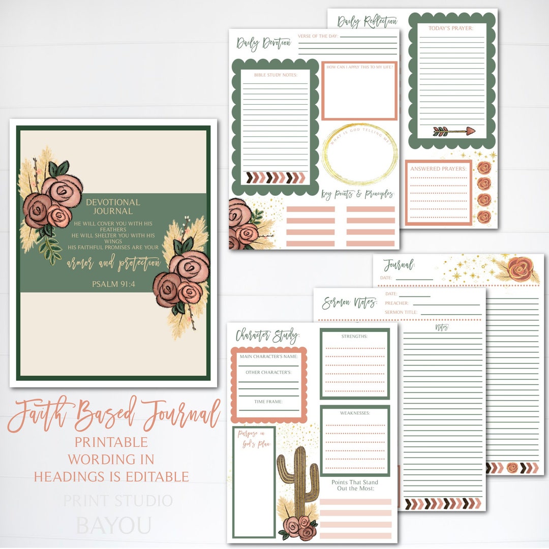 Printable Bible Study Planner, Editable Bible Study Planner, Sermon ...