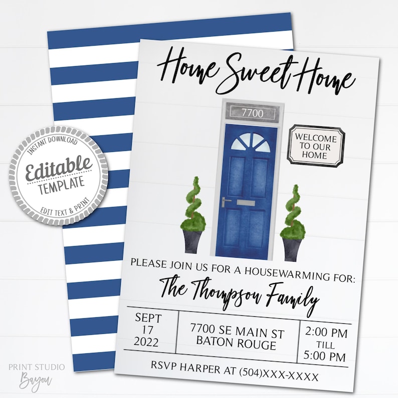 Home Sweet Home Invitation, Housewarming Party Invite, First Home ...