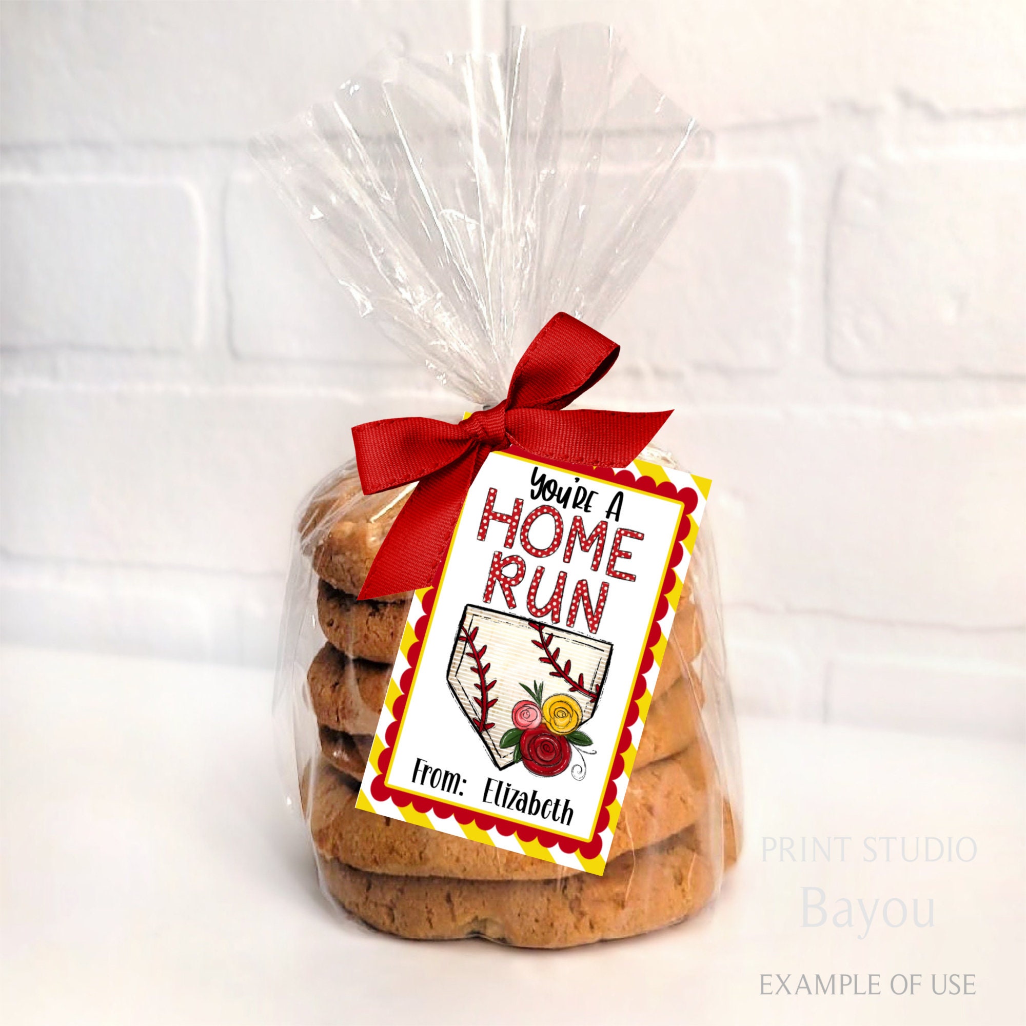 You're a Home Run Valentine Gift Tags, Softball Themed Favor Tags, End ...