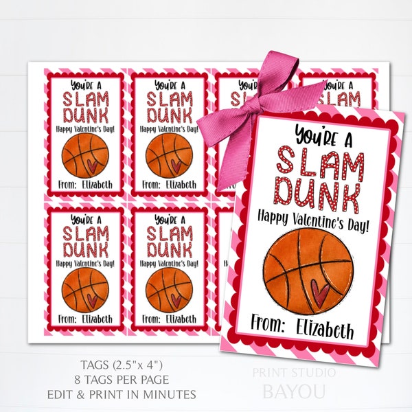 Basketball Valentine - Etsy