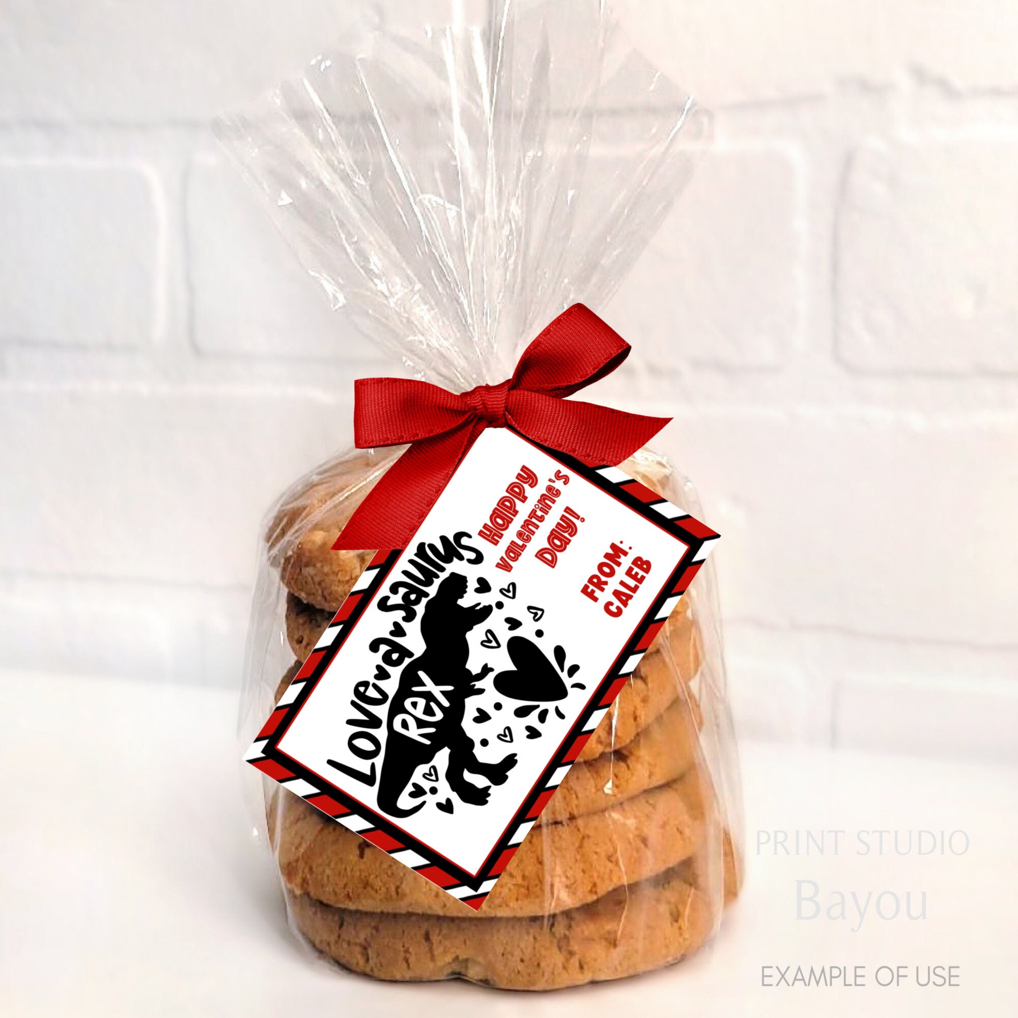 Printable Love-a-saurus Rex Valentine Favor Tags, Goody Bag Tags ...