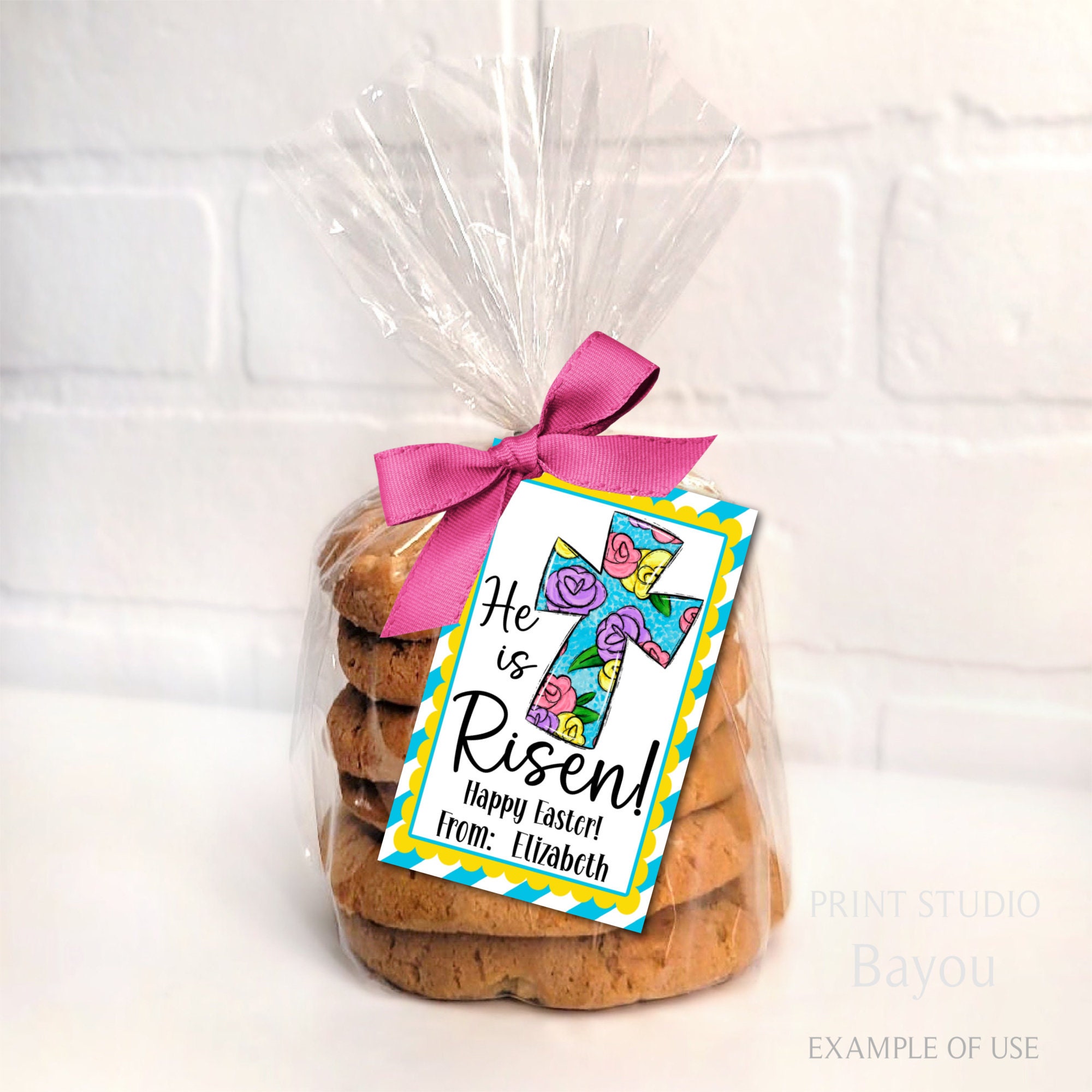 Printable He is Risen Gift Tags, Easter Favor Tags, Sunday School Gift ...