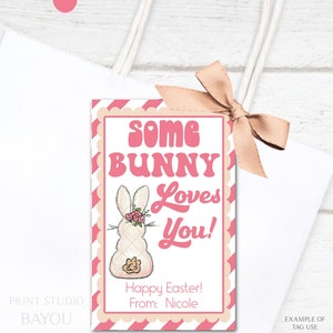 Printable Some Bunny Loves You Gift Tags, Easter Favor Tags, Easter ...