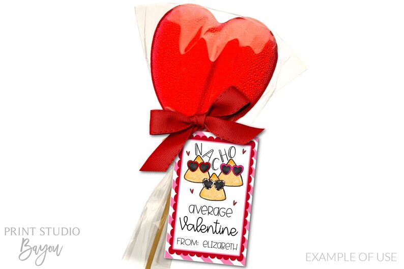 Nacho Average Valentine's Day Printable Treat Tags, Goodie Bag Labels ...