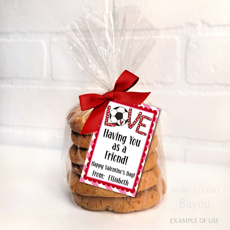 Soccer Valentine Gift Tags, Soccer Valentine Card, Favor Tags, Soccer ...
