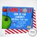 Printable Mini Golf Birthday Party Invitation, Editable Putt-putt Golf ...