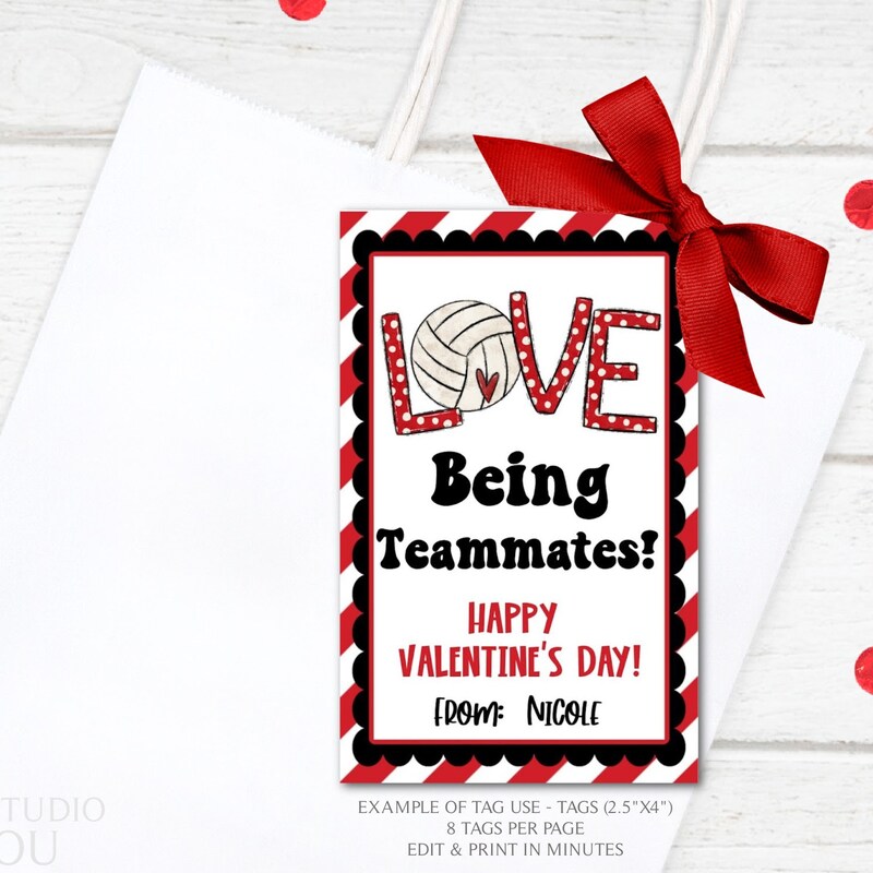 Volleyball Valentine - Etsy