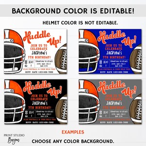 Printable Football Birthday Party Invitation, Football Birthday Party ...