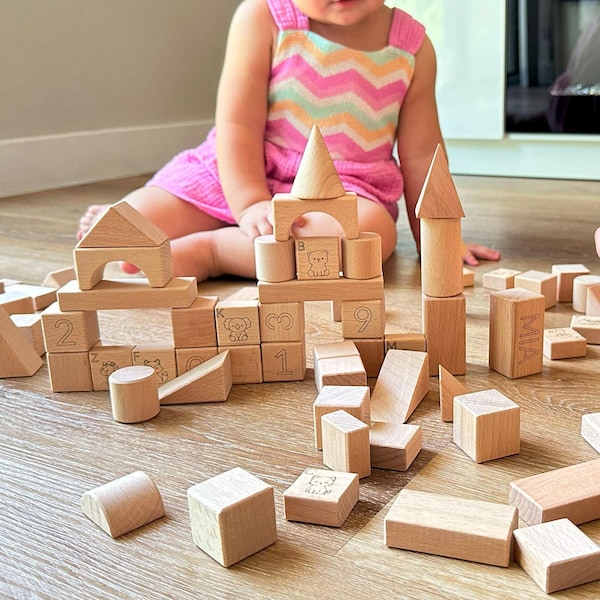 Wooden Toy Baby Blocks - Etsy