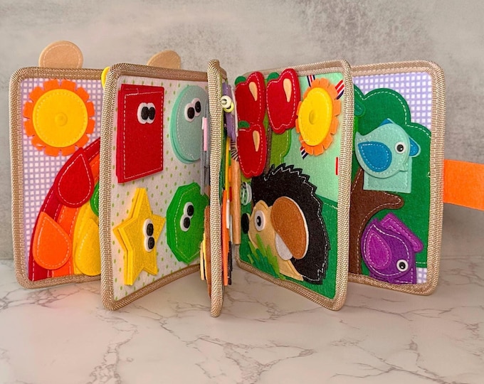 Personalized Interactive Busy Book | Felt Book Activity Toy for Boys ...