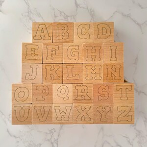 Animal Alphabet Wooden Blocks Set Baby Shower Activity Paint & Play ...