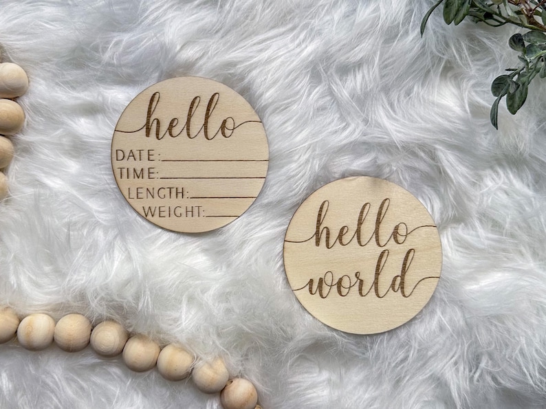 Wooden Baby Milestone Cards, Laser Engraved Monthly Photo Props - Etsy