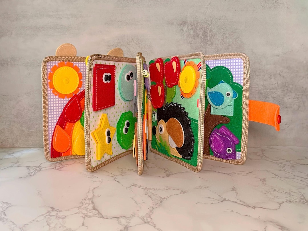 Personalized Interactive Busy Book | Felt Book Activity Toy for Boys ...