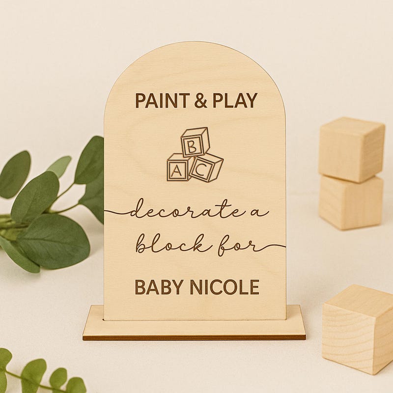Baby Shower Blocks - Etsy
