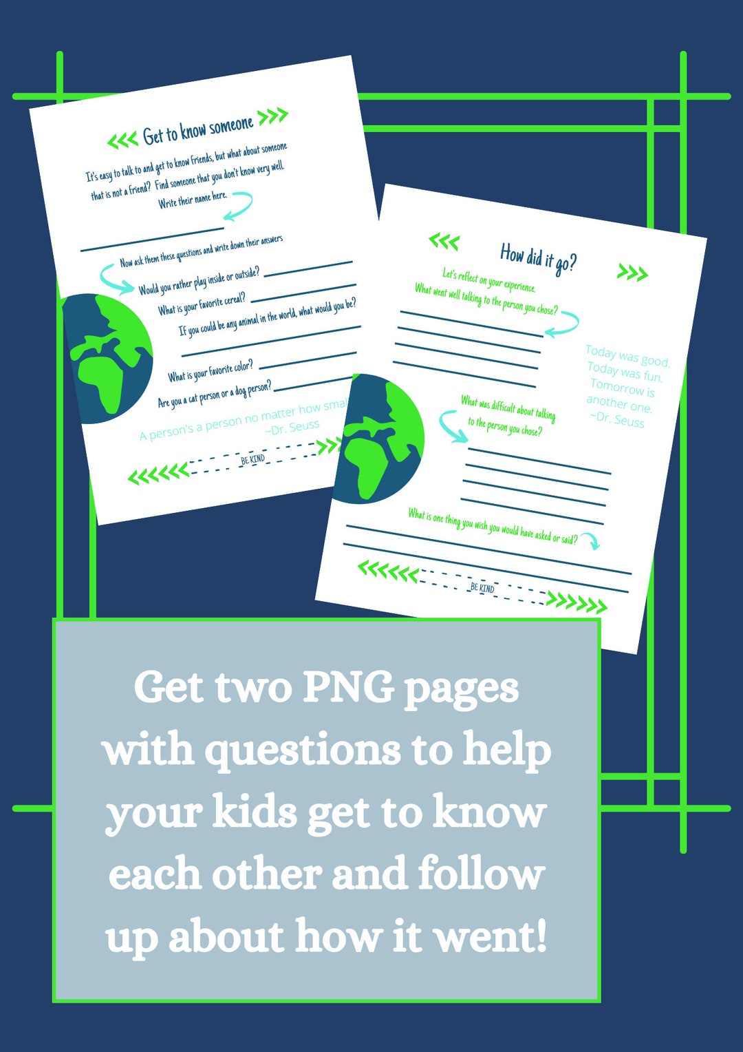 Get to Know You Ice Breaker for Kids - Etsy Australia