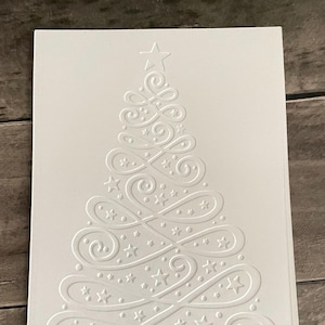 Embossed Christmas Tree Card Fronts: 110lb Cardstock, DIY Crafting - Etsy