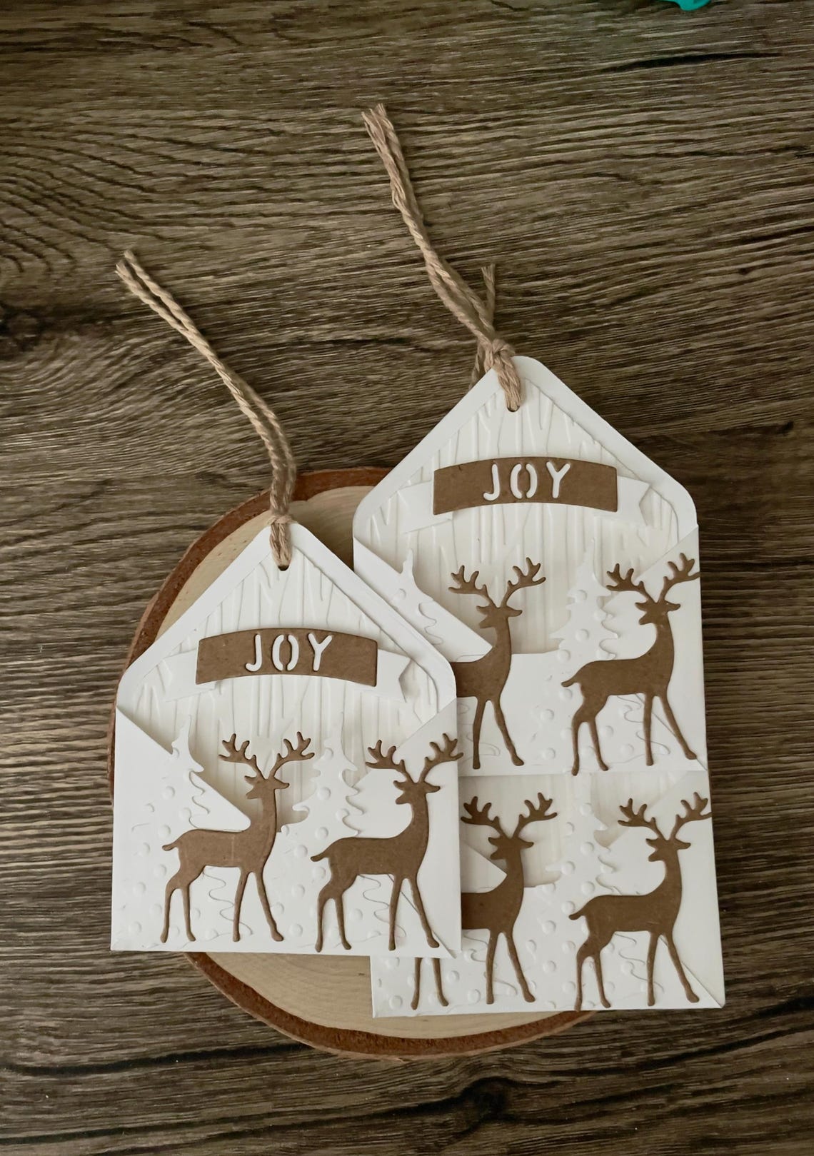 Reindeer Trees Gift Tag Envelope-set of 6, Christmas Tags, Wrapping ...