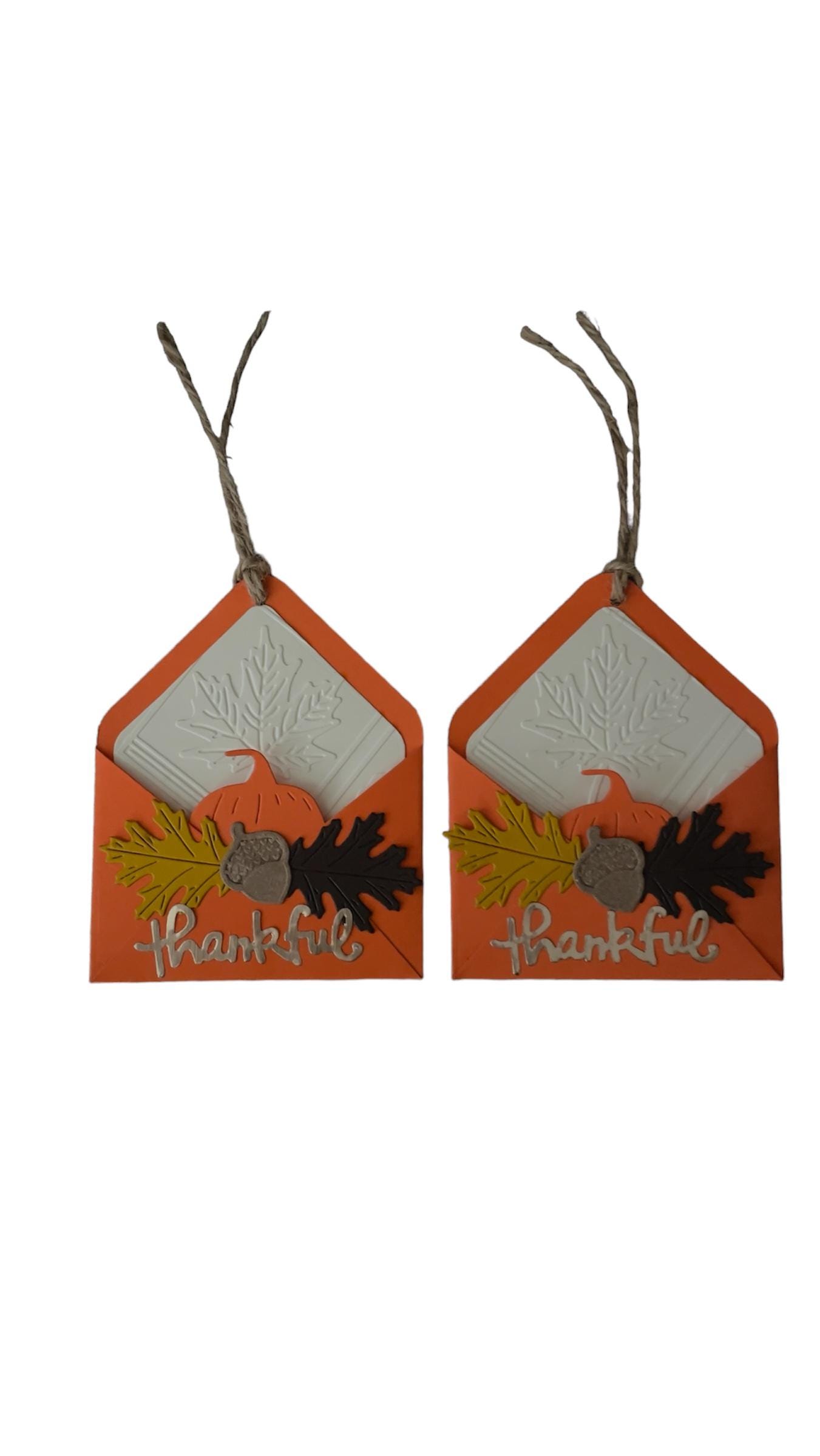 Handmade Pumpkin Gift Tag Envelope Set, Thanksgiving Favor Tags - Etsy