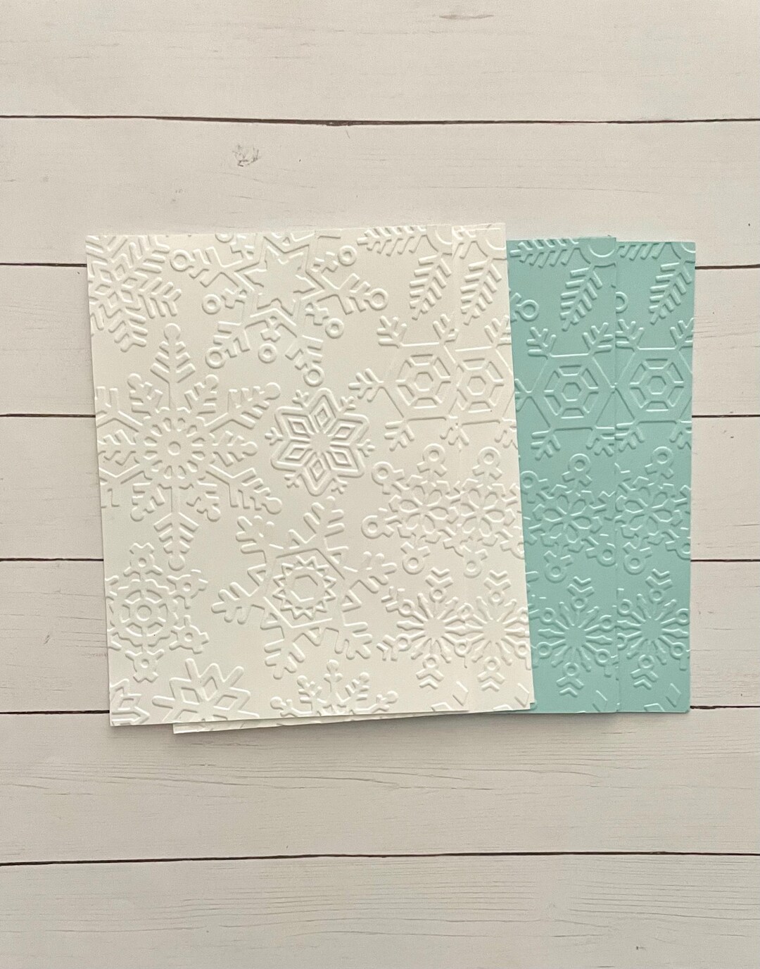 10 Snowflake Embossed Card Fronts, Card Making Supplies - Etsy