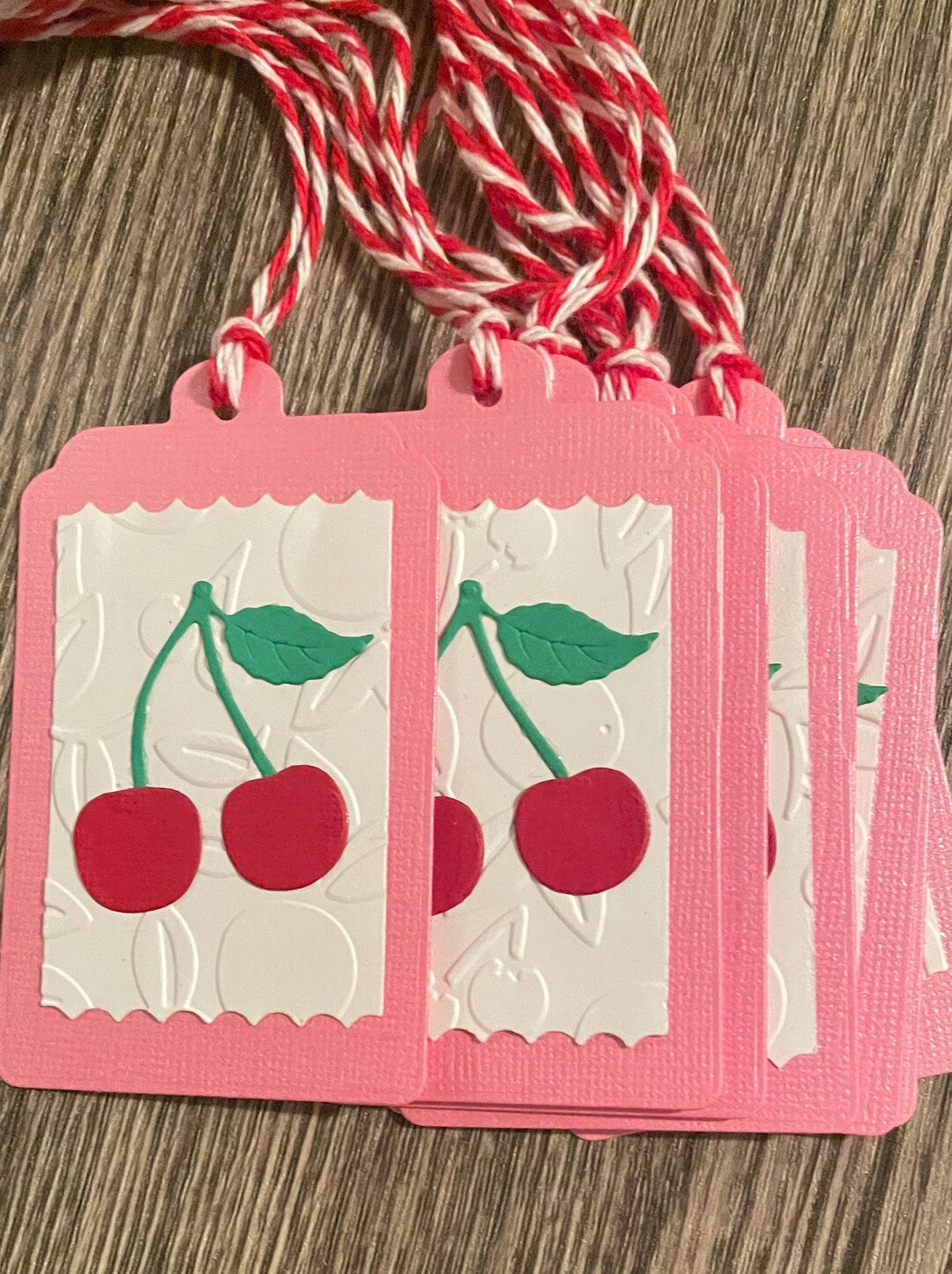 Cherry Gift Tags - Set of 10, Fruit Favor Tags - Etsy