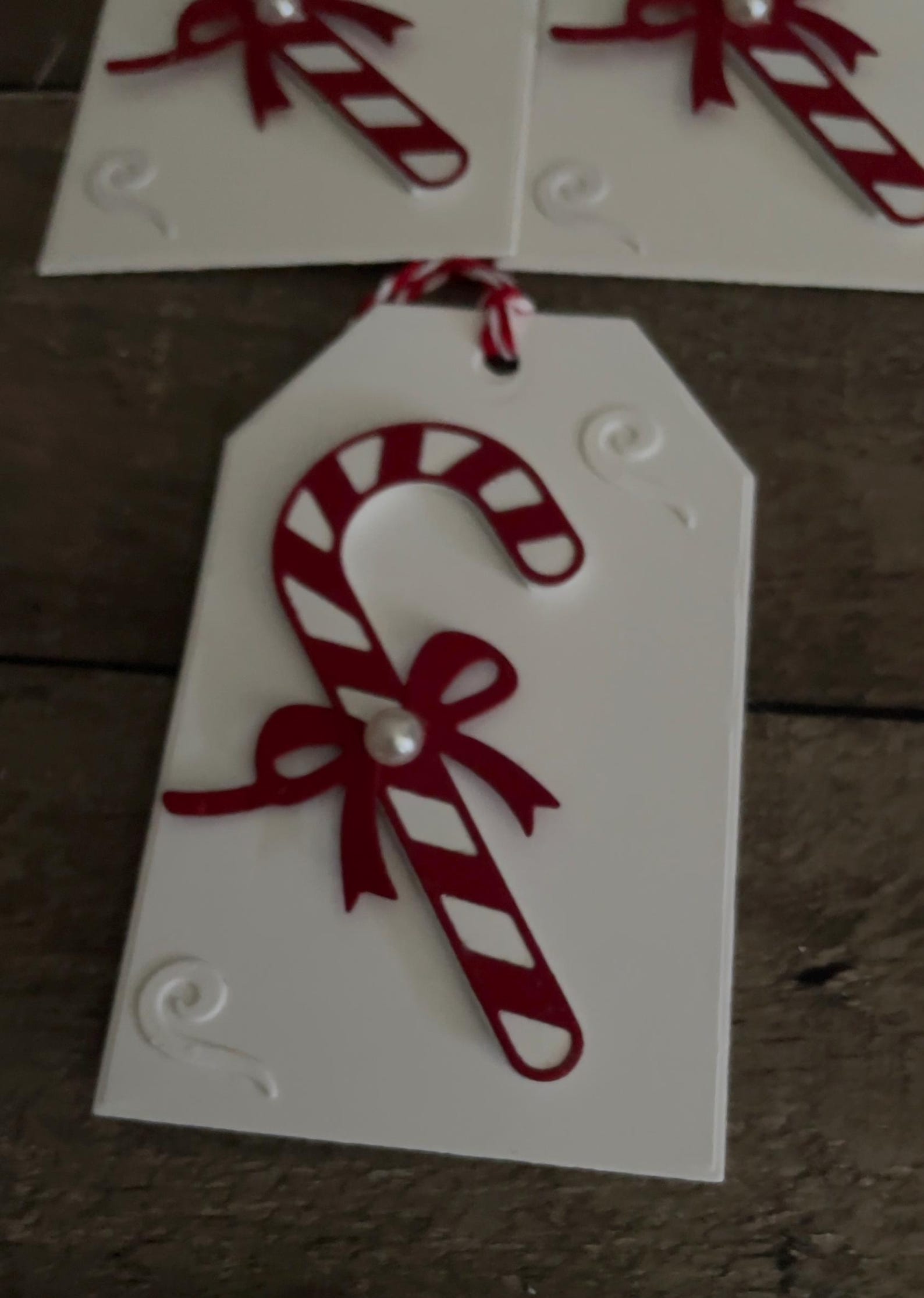 Candy Cane Gift Tags-set of 6, Holiday Gift Tags, Favor Tags, Christmas ...