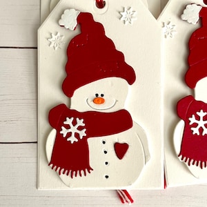 Snowman Gift Tags-set of 5, Holiday Gift Tags, Favor Tags, Christmas ...