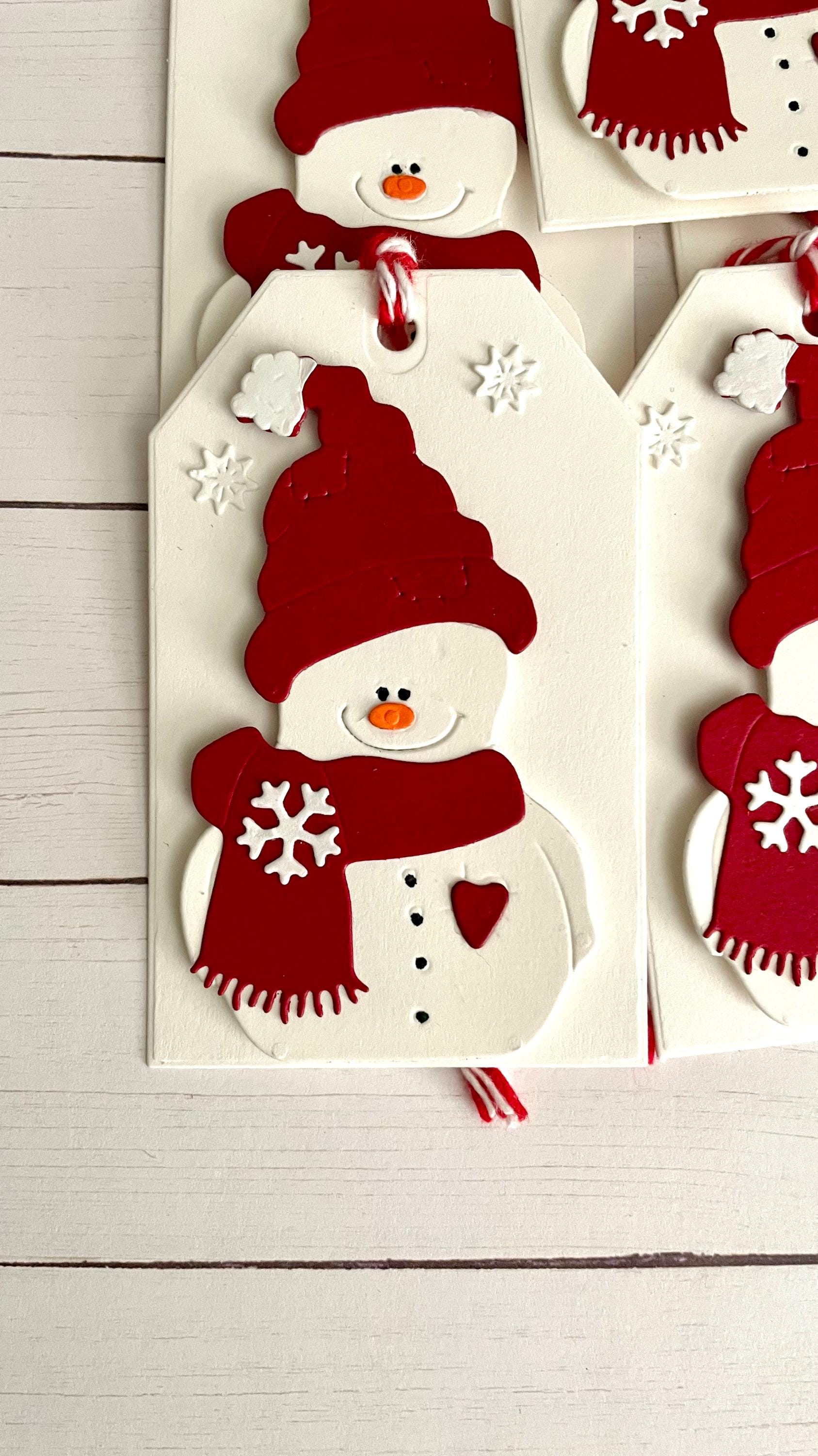 Snowman Gift Tags-set of 5, Holiday Gift Tags, Favor Tags, Christmas ...
