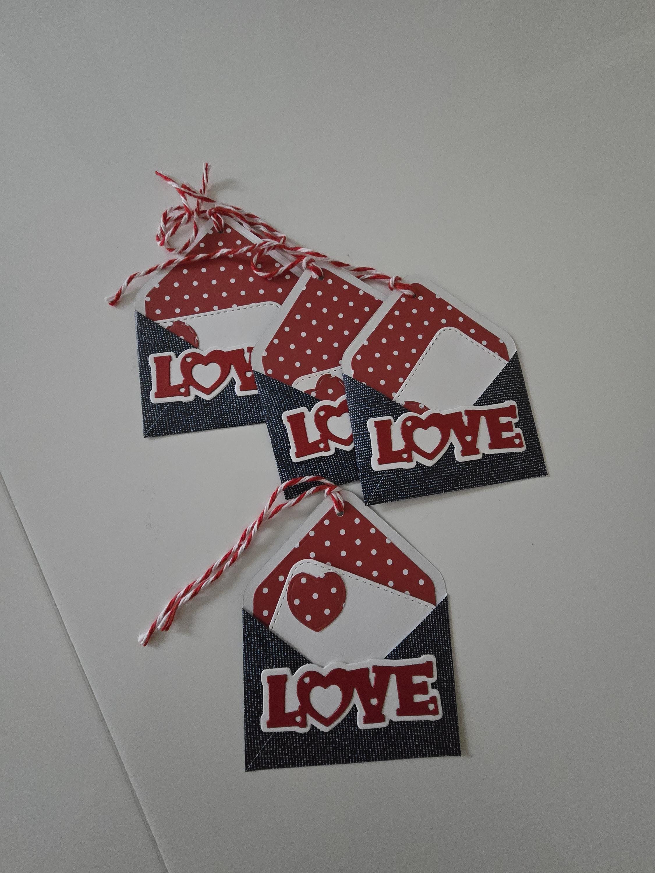 Love Gift Tag Envelope-set of 5, Valentinetags, Wrapping Paper, Gift ...