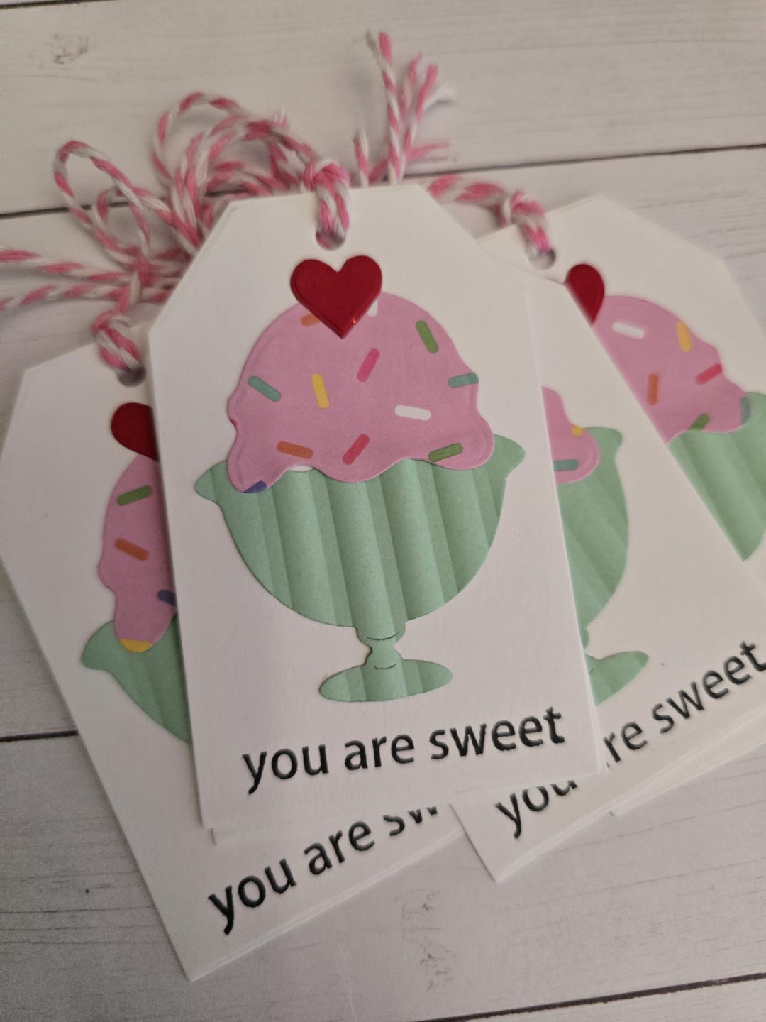 Ice Cream Gift Tags-set of 5, You Are Sweet Gift Tags, Birthday Tags ...