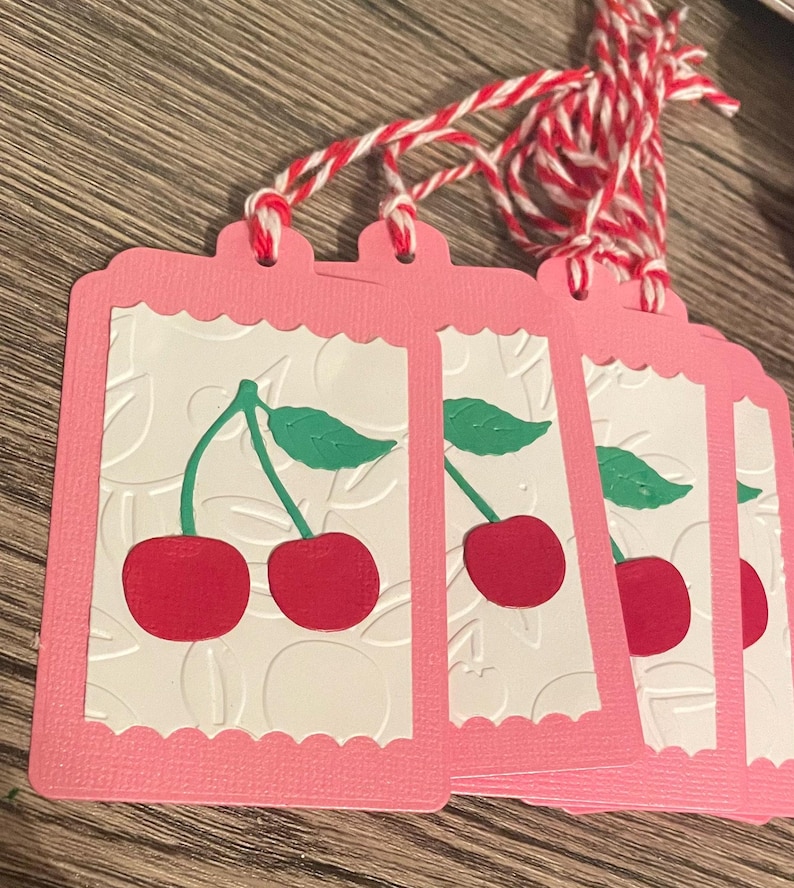 Cherry Gift Tags - Set of 10, Fruit Favor Tags - Etsy