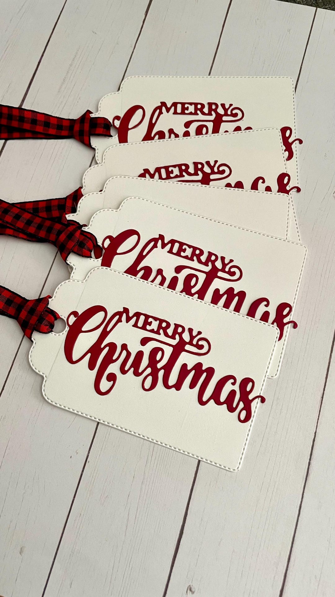 Merry Christmas Gift Tags, Set of 5, Christmas Gift Tags, Festive Gift ...