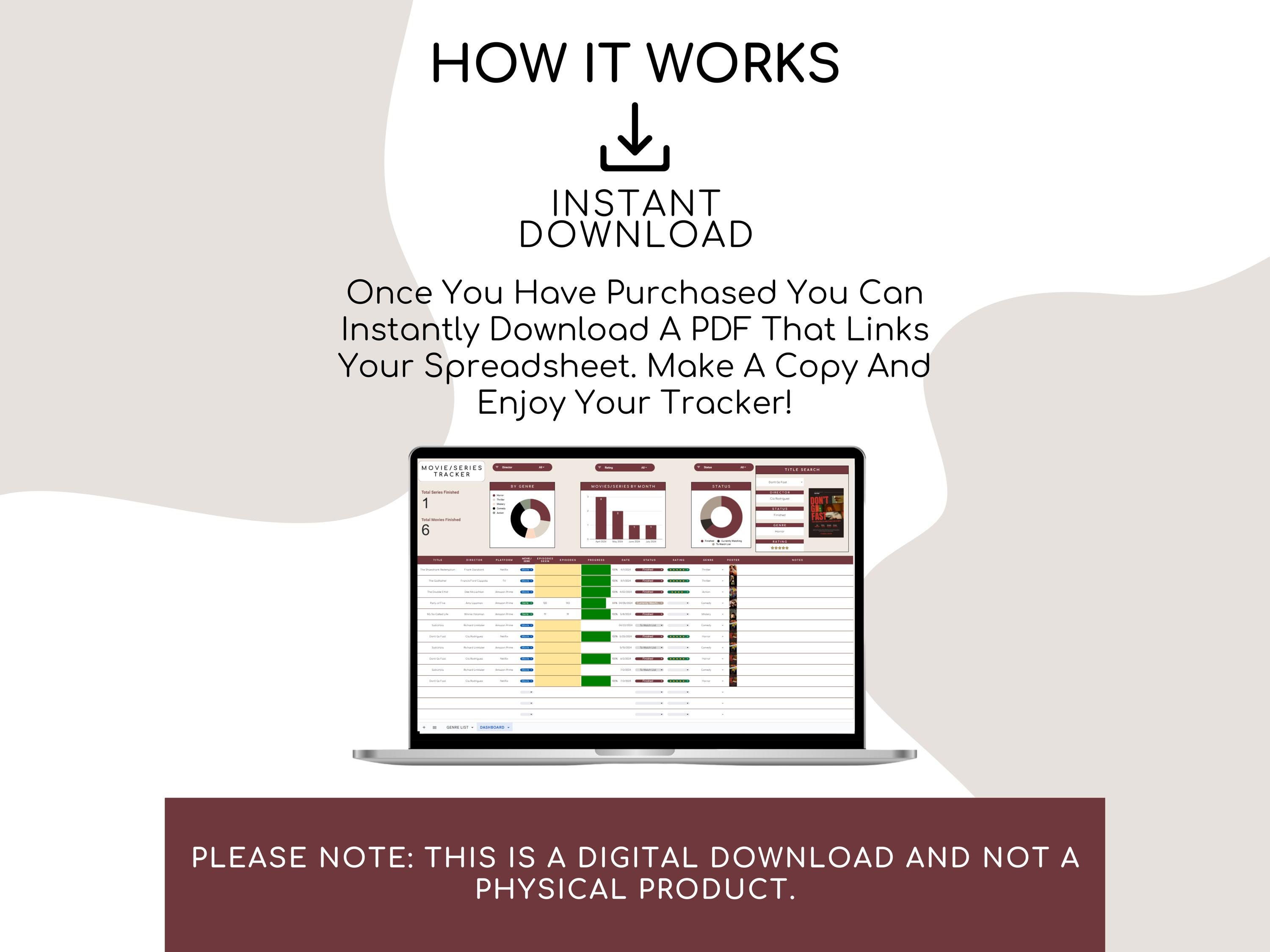 Movies & Series Tracker for Google Sheets | Series Planner With Review ...
