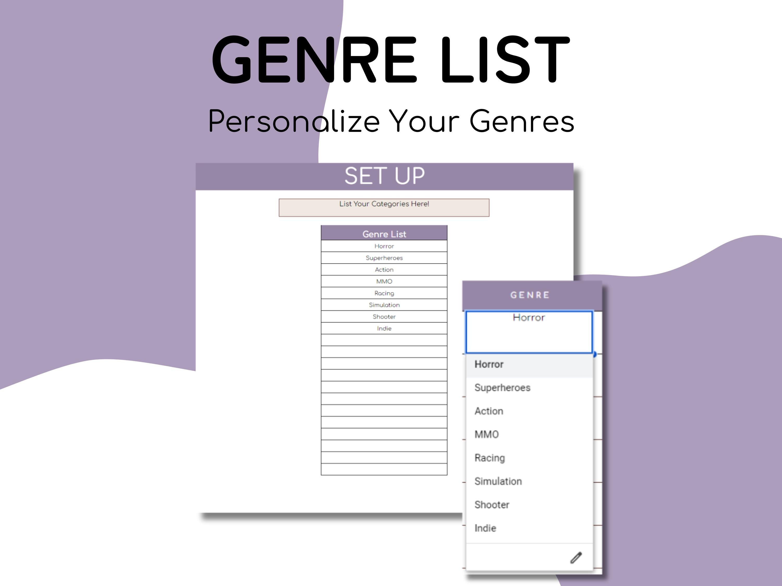 Gaming Tracker Google Sheets | Simple Video Game Tracker Spreadsheet ...