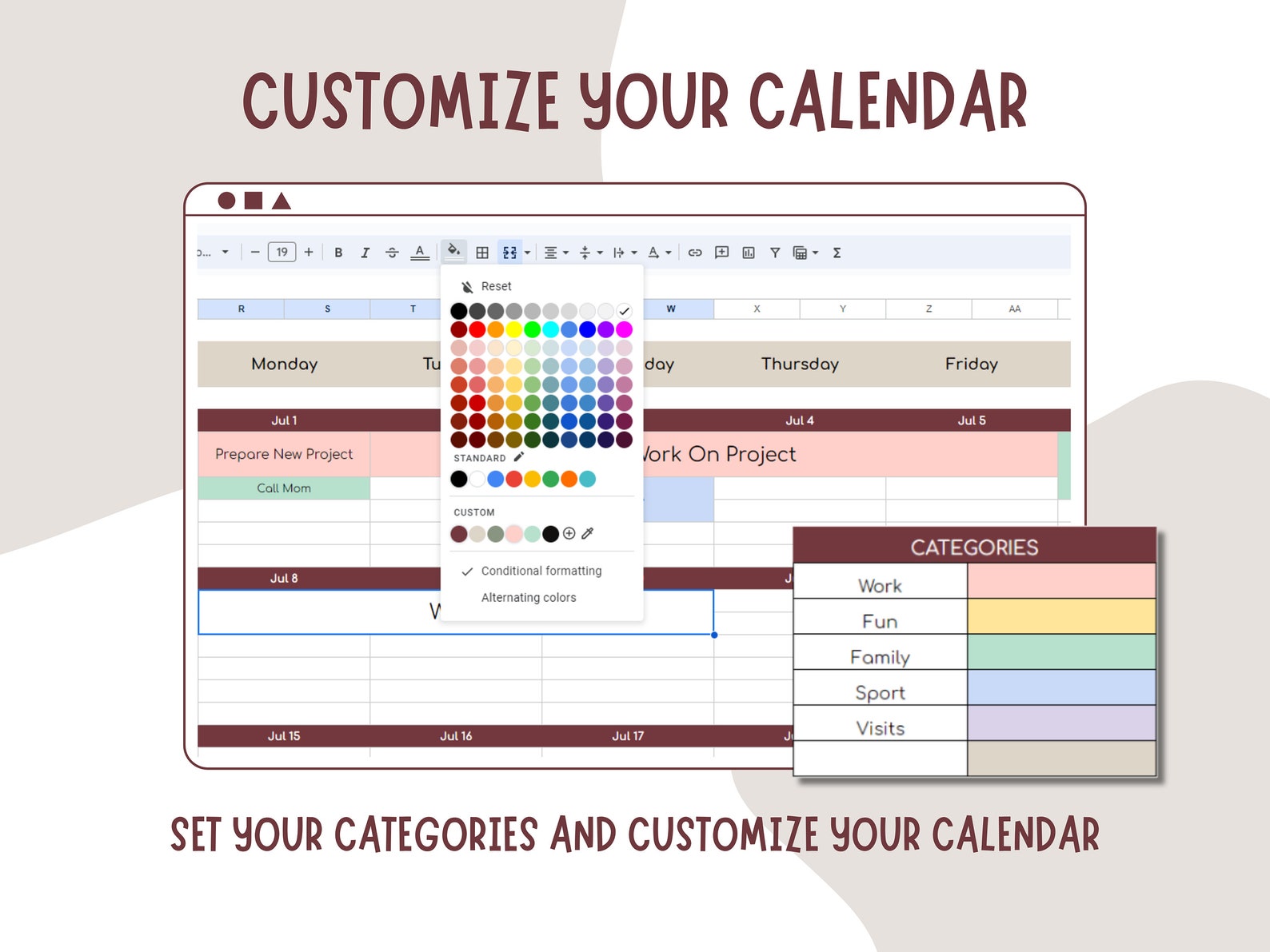 Yearly Planner Google Sheets Template | Daily Checklist | Instant ...