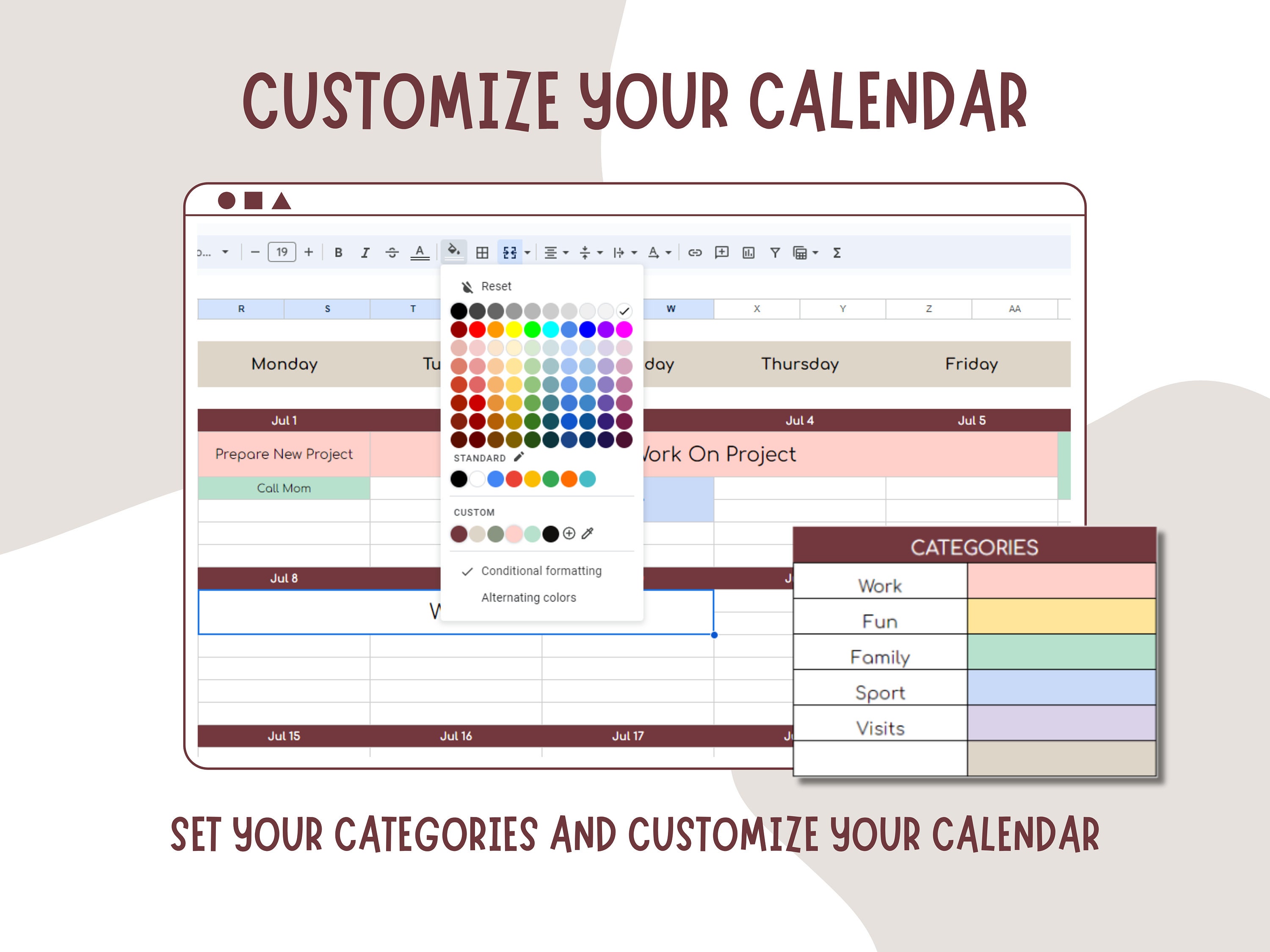 Yearly Planner Google Sheets Template | Daily Checklist | Instant ...