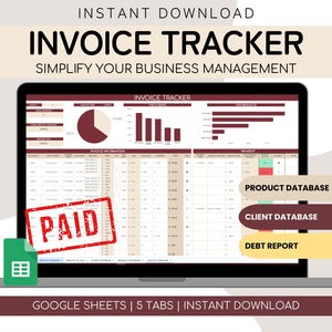 Invoice Tracker Google Sheets | Invoice Template | Invoice Tracker ...