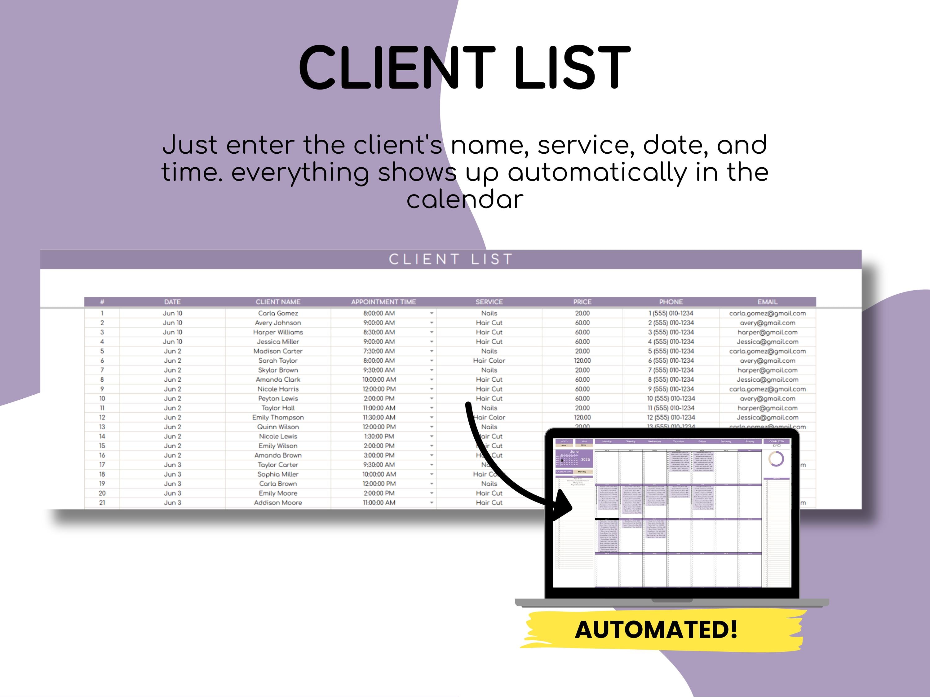 Booking Calendar Google Sheets | Appointment Tracker Spreadsheet ...