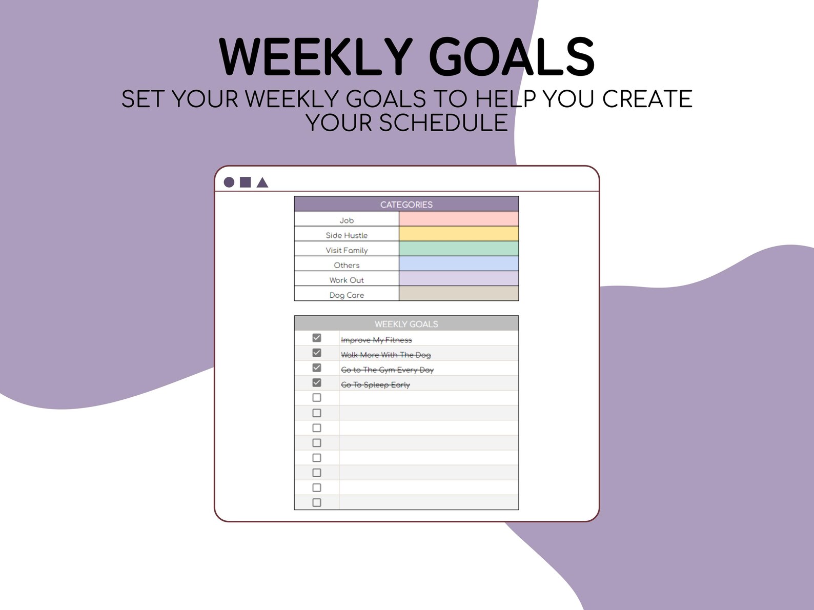 Daily Schedule Spreadsheet | Weekly Schedule Google Sheets | Google ...