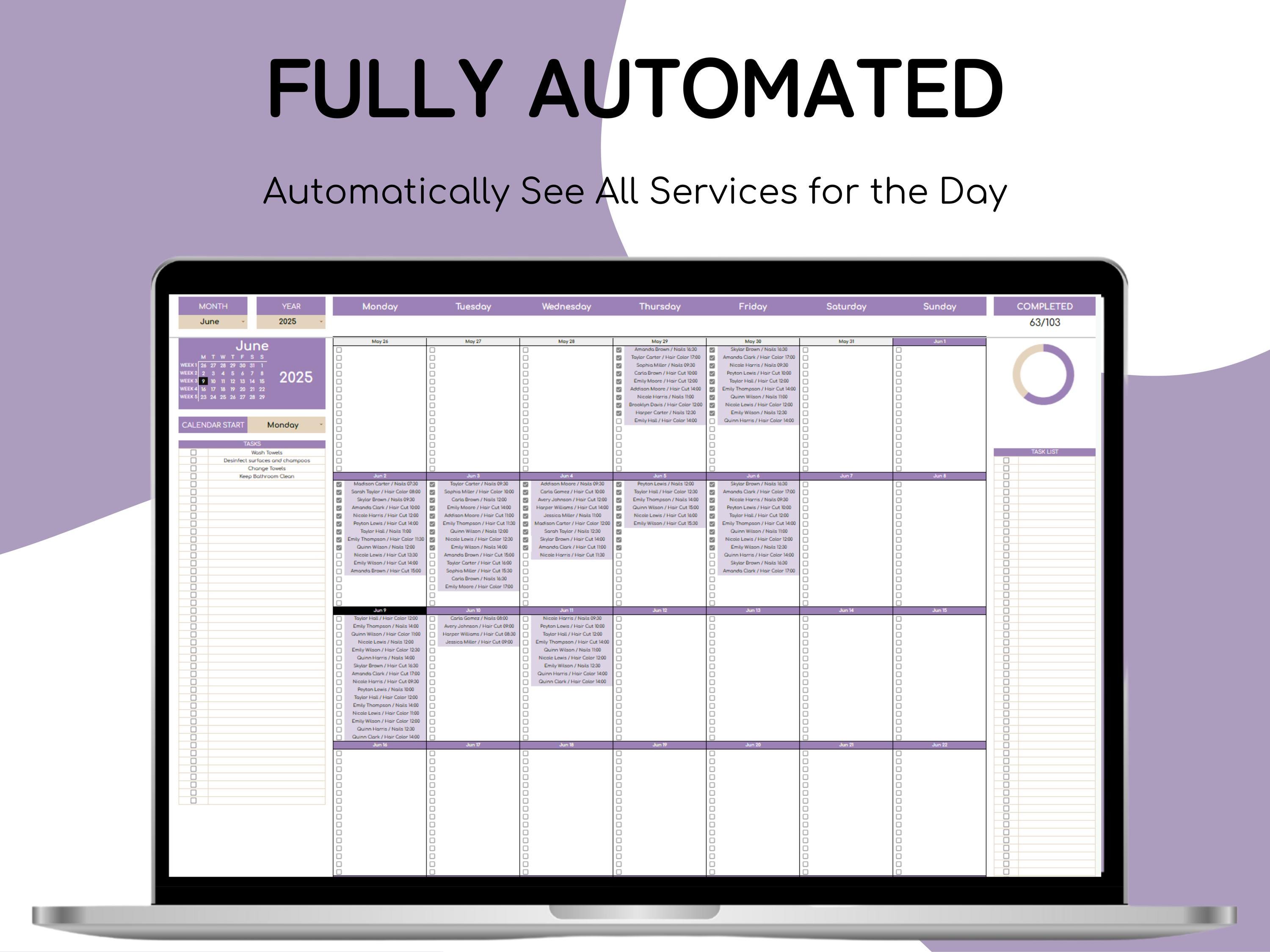 Booking Calendar Google Sheets | Appointment Tracker Spreadsheet ...