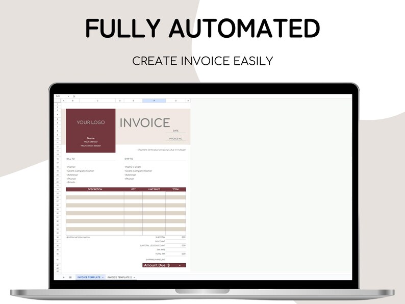 Printable Invoice Template Invoice Spreadsheet Invoice Google Sheets ...