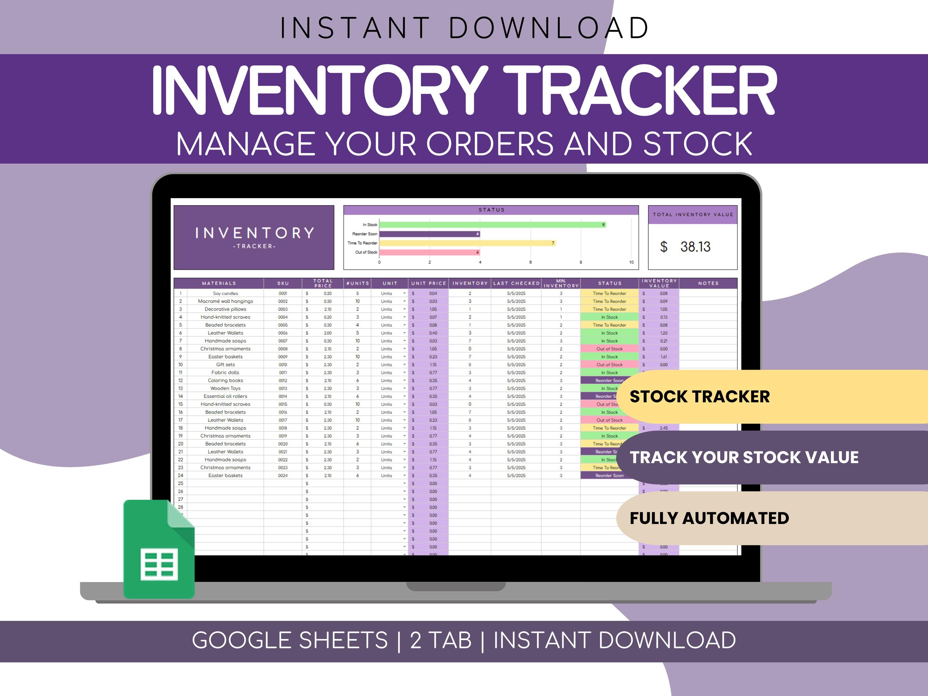 Inventory Tracker for Google Sheets | Small Business Inventory ...