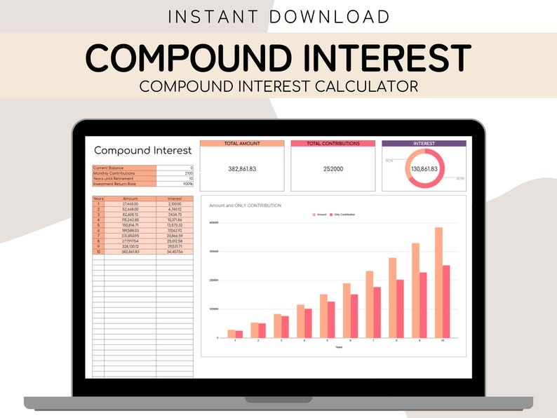 Compound Interest Calculator Google Sheets | Financial Calculator ...