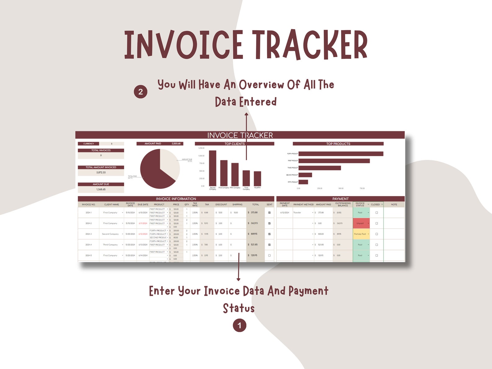 Invoice Tracker Google Sheets | Invoice Template | Invoice Tracker ...